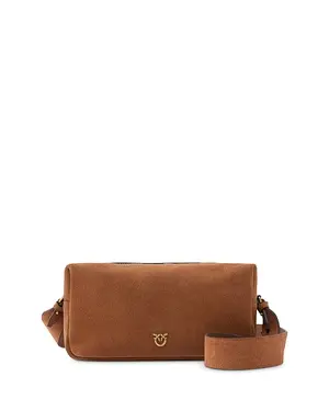 Pinko Horizontal Suede Shoulder Bag - Lq