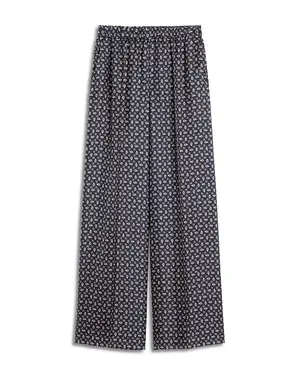 Max Mara Vischio Wide Leg Silk Pants