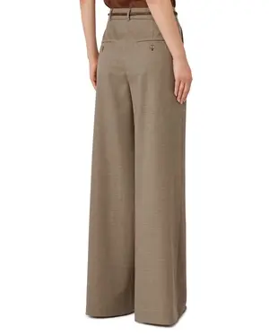 Max Mara Houndstooth Wide Leg Trousers