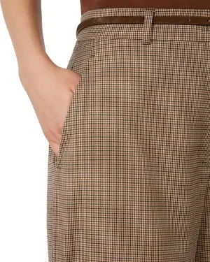 Max Mara Houndstooth Wide Leg Trousers
