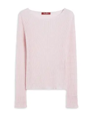 Max Mara Mstpedone Boat Neck Sweater - Pink