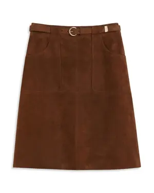 Max Mara Msttennis Suede Skirt