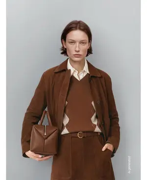 Max Mara Mstbaia Suede Jacket - Chocolate