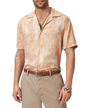 John Varvatos Floral Camp Collar Shirt - Faded Twin