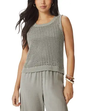 Splendid Camellia Sweater Tank Top - Eucalyptus