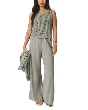Splendid Camellia Sweater Tank Top - Eucalyptus
