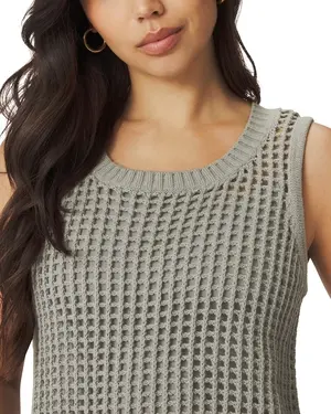 Splendid Camellia Sweater Tank Top - Eucalyptus