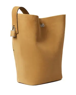 Tory Burch Lock Suede Slim Bucket Bag