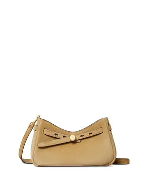Tory Burch Romy Suede Crossbody Bag - Butter
