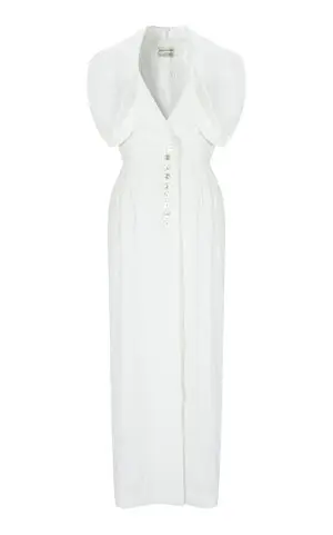 JULYCOLUMN Kiwa Button-up Maxi Dress - White