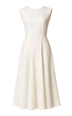 JULYCOLUMN Eve Flared Midi Dress - White