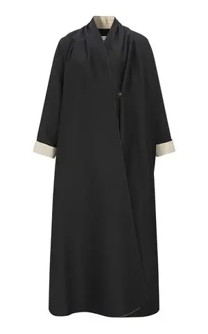 JULYCOLUMN Jeogori Wool-silk Coat - Black