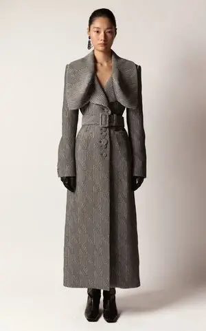 JULYCOLUMN Kiwa Jacquard Coat