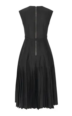 JULYCOLUMN Wool-silk Pleated Midi Dress