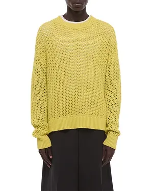 Helmut Lang Open Stitch Sweater - Chartreuse