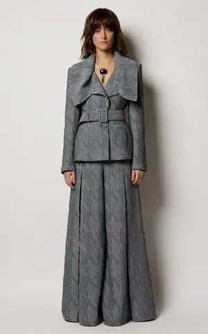 JULYCOLUMN Kiwa Jacquard Tailored Jacket