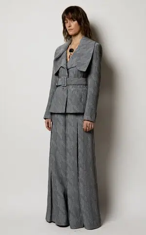 JULYCOLUMN Kiwa Jacquard Tailored Jacket
