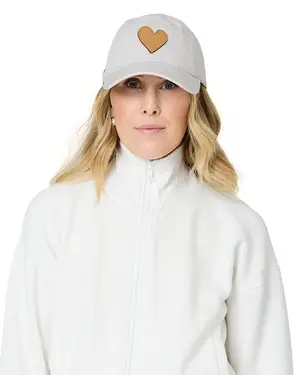 KERRI ROSENTHAL Imperfect Heart Chenille Baseball Cap - Grey/camel