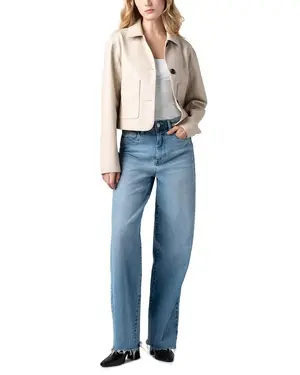 Blanknyc Faux Leather Button Front Jacket