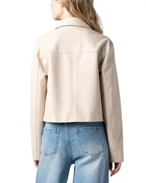 Blanknyc Faux Leather Button Front Jacket