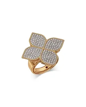 Roberto Coin 18k Gold Diamond Flower Ring - White/gold