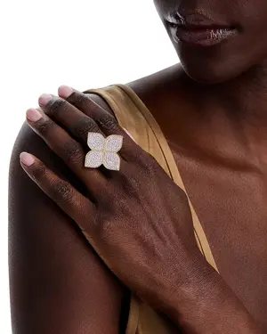 Roberto Coin 18k Gold Diamond Flower Ring