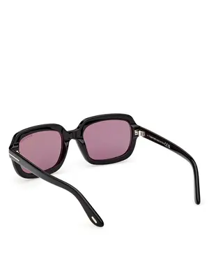 TOM FORD Rectangular Sunglasses, 53mm