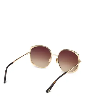 TOM FORD Round Metal Sunglasses, 58mm