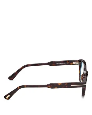 TOM FORD Round Blue Light Glasses, 47mm