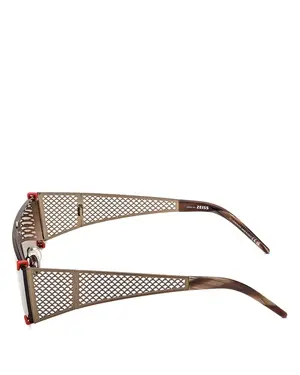 CHRISTIAN LOUBOUTIN Shield Metal Sunglasses