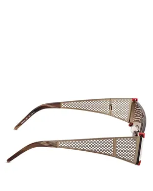 CHRISTIAN LOUBOUTIN Shield Metal Sunglasses