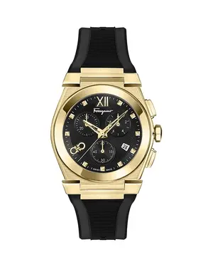 FERRAGAMO Vega Chronograph, 40mm - Gold/black