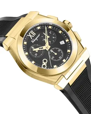 FERRAGAMO Vega Chronograph, 40mm - Gold/black