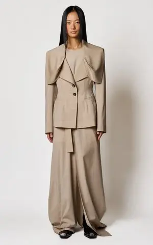 JULYCOLUMN Kiwa Wool-blend Structured Jacket