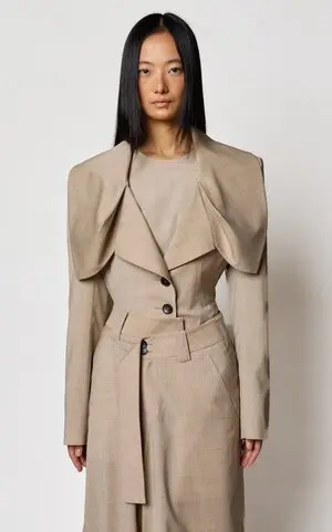 JULYCOLUMN Kiwa Wool-blend Structured Jacket