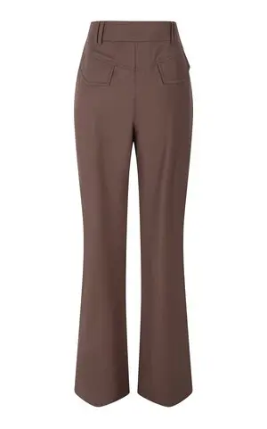 JULYCOLUMN Il Wool-blend Button-up Straight-leg Pants