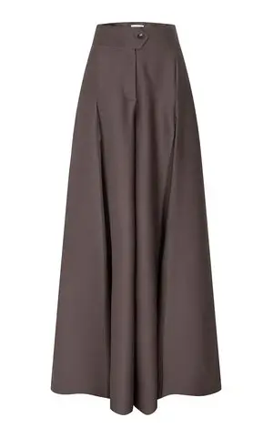 JULYCOLUMN Kiwa Wool-silk Wide-leg Pants