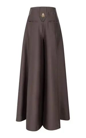 JULYCOLUMN Kiwa Wool-silk Wide-leg Pants