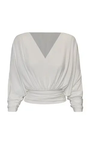 ANDRES OTALORA Pulso Quieto Gathered Blouse - Off-white