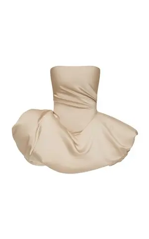 BALYKINA Shell Poufed Corset Top - Tan