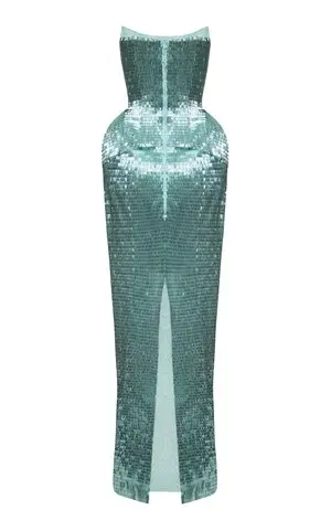 BALYKINA Muna Sequined Maxi Dress - Turquoise