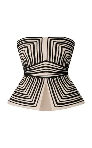 ANDRES OTALORA Tradicion Embroidered Top - Nude