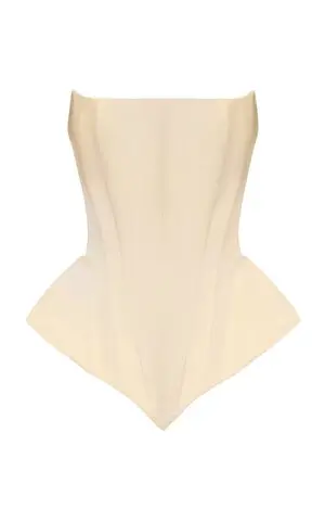 BALYKINA Eva Satin Corset Top - Tan