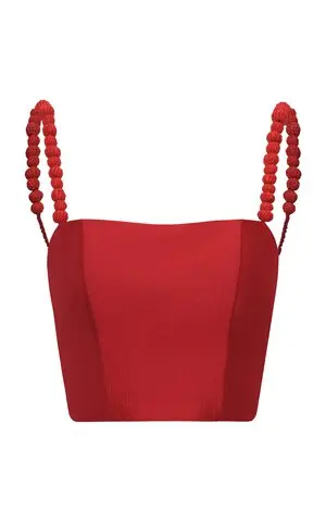 ANDRES OTALORA Mi Interior Embellished Top - Red