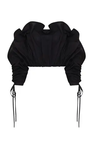 ANDRES OTALORA Aqui Permanece Off-the-shoulder Top