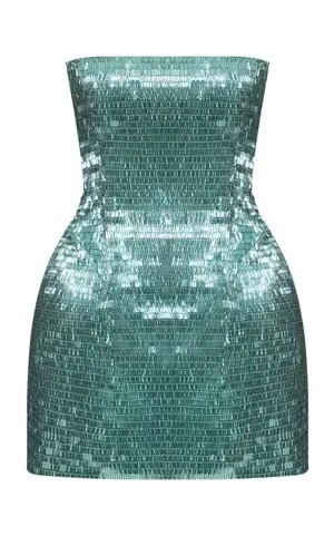 BALYKINA Tia Sequined Mini Dress - Turquoise