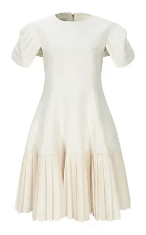 JULYCOLUMN Sj Wool-silk Pleated Mini Dress