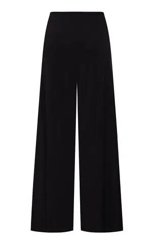 ANDRES OTALORA Mid-rise Wide-leg Pants - Black