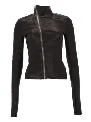 Rick Owens Leather Jacket "gary - Black