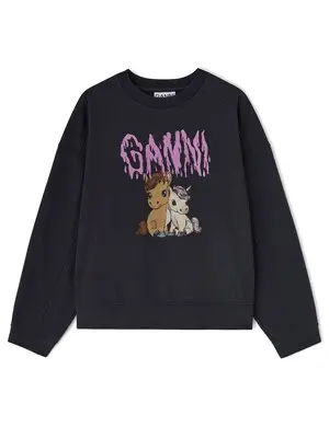 GANNI Islands" Sweatshirt - Charcoal